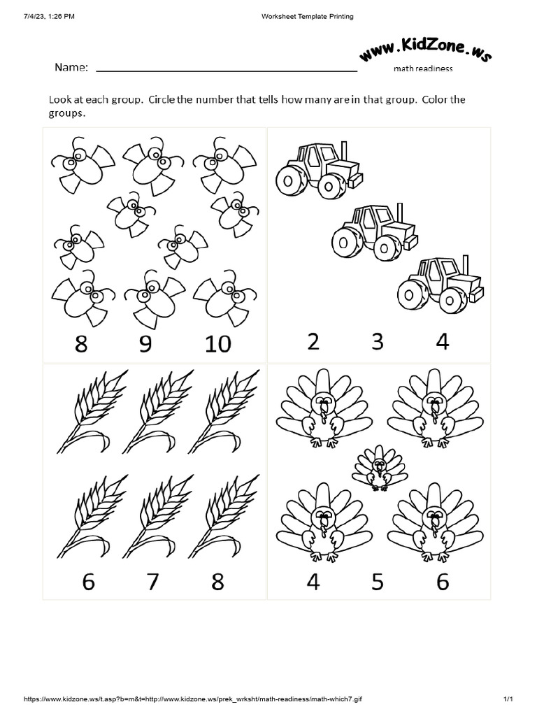 Printable Worksheet Template Guide | PDF | Computers