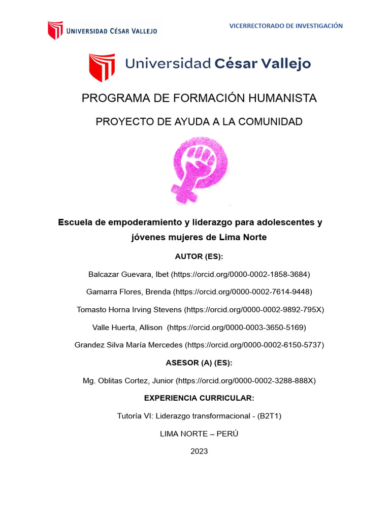 Grupo 3 Proyecto Pac Completo | PDF | La violencia contra las mujeres | Empoderamiento