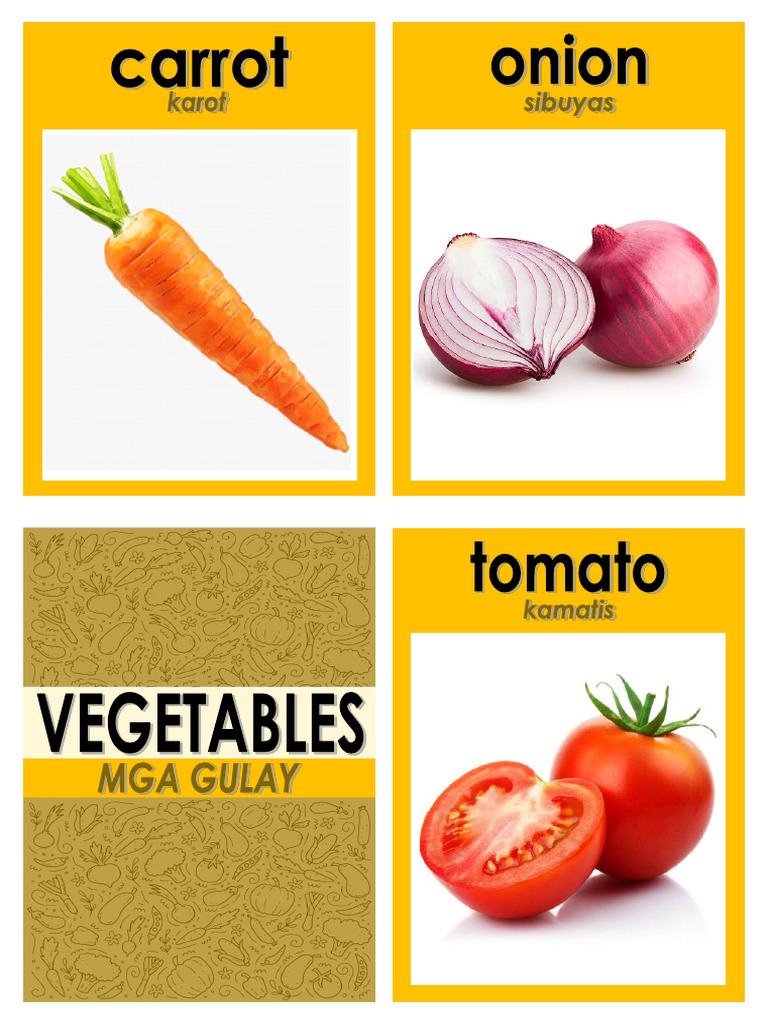 Flashcards Vegetables | PDF