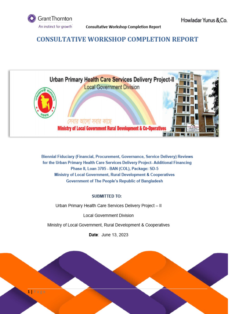 Completion Report On Workshop | PDF | Business | Finance & Money Management