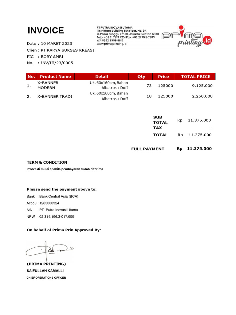005 - Iii - 23 - Inv-X-Banner-Pt Kasuka | PDF