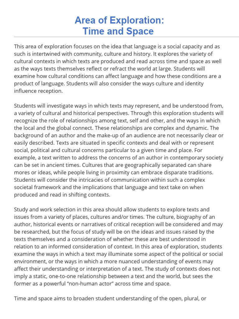 Time and Space | PDF