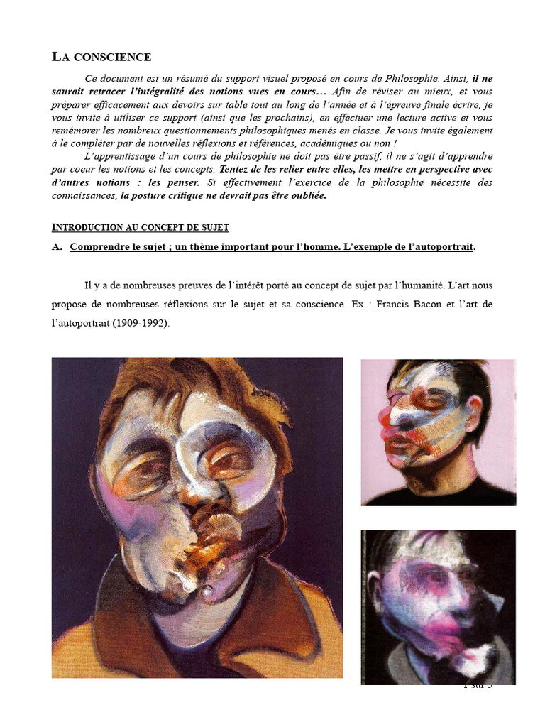 Conscience Introduction Et Theme 1 | PDF | Conscience | Essence (concept)