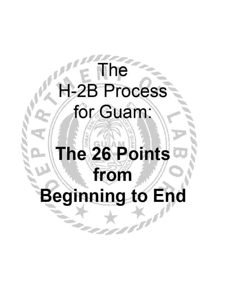 H-2B Worker Certification Guide for Guam | PDF | United States ...