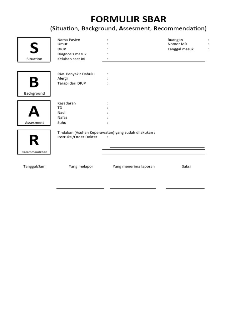 Form-Sbar | PDF