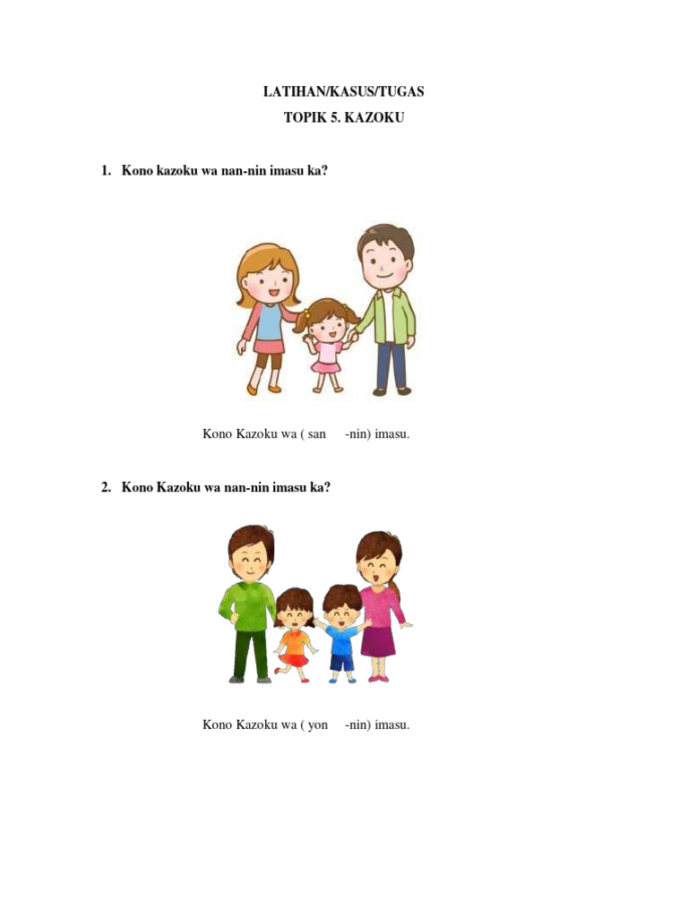 Latihan Pert 5 Kazoku | PDF