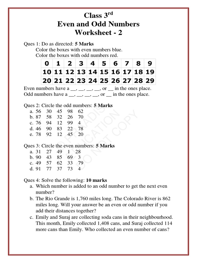 Even and Odd Numbers 2 | PDF | Teaching Methods & Materials