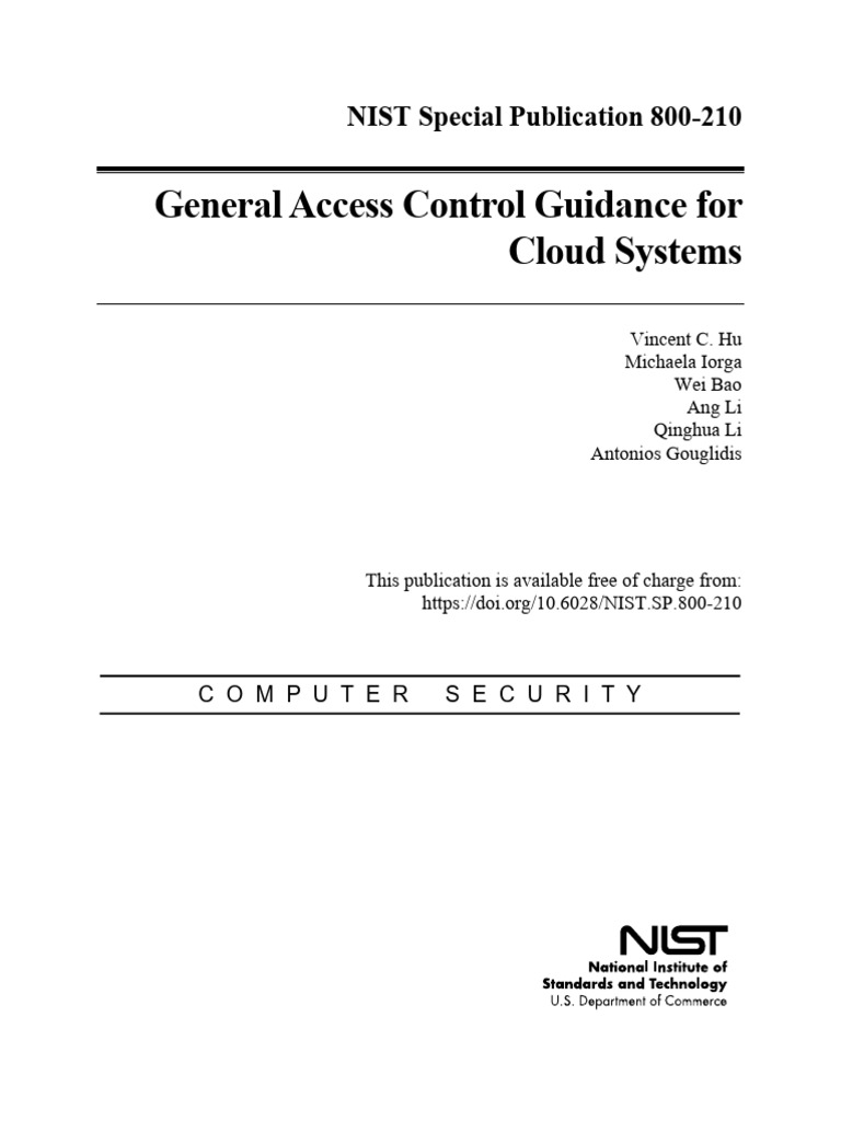 General Access Control Guidance For Cloud Systems | PDF | Platform As A ...