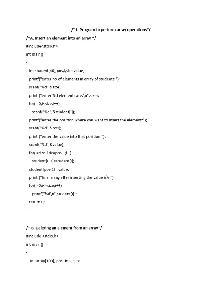 Array Program Pdf Computer Programming Software Engineering 2416