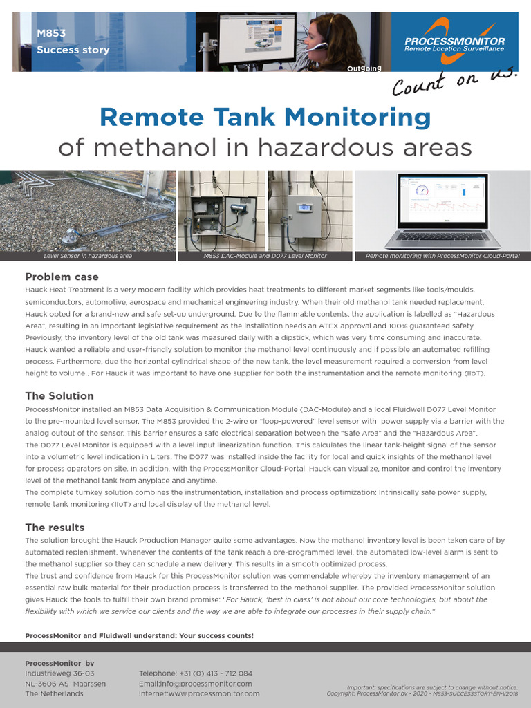Remote Tank Monitoring | PDF | Sensor | Instrumentation