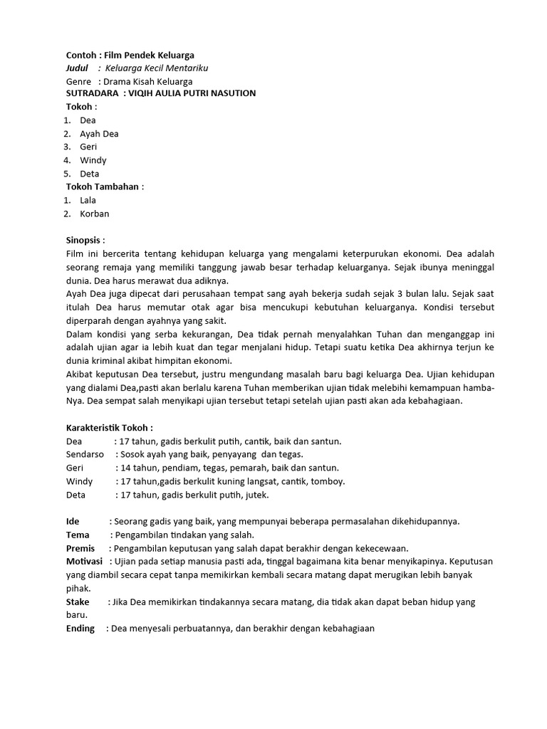 Contoh Naskah, Skenario | PDF
