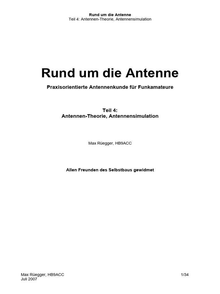 Rund Um Die Antenne HB9ACC 4 | PDF