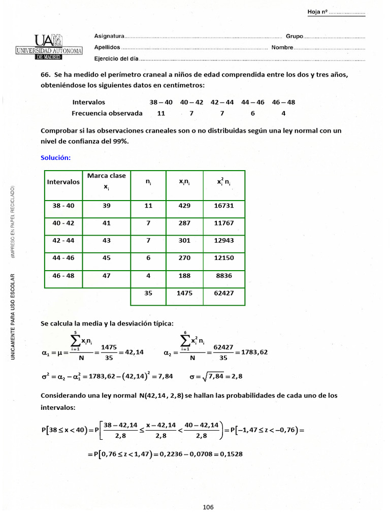 Ejercicio Dist Normal | PDF