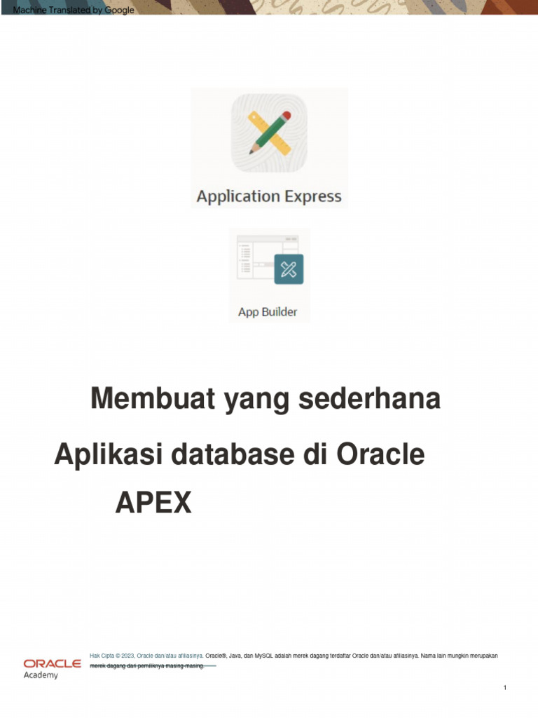 Creating A Simple Database Application in Oracle APEX v22 | PDF | Seni ...