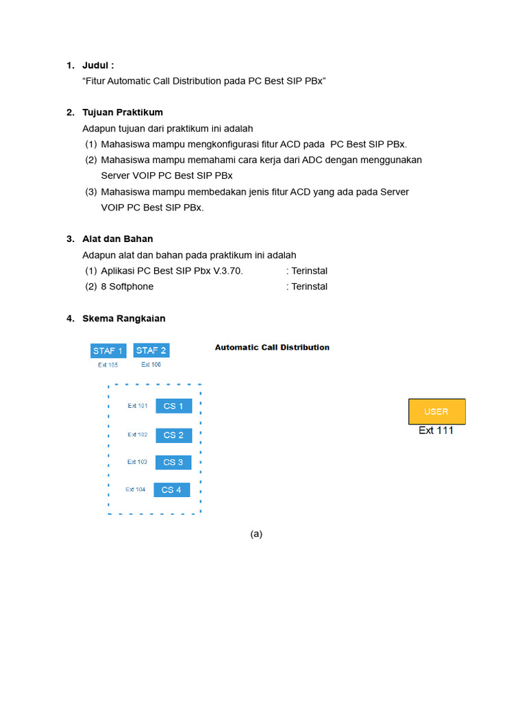 Praktikum Fitur ACD di PC Best SIP PBx | PDF | Komputer