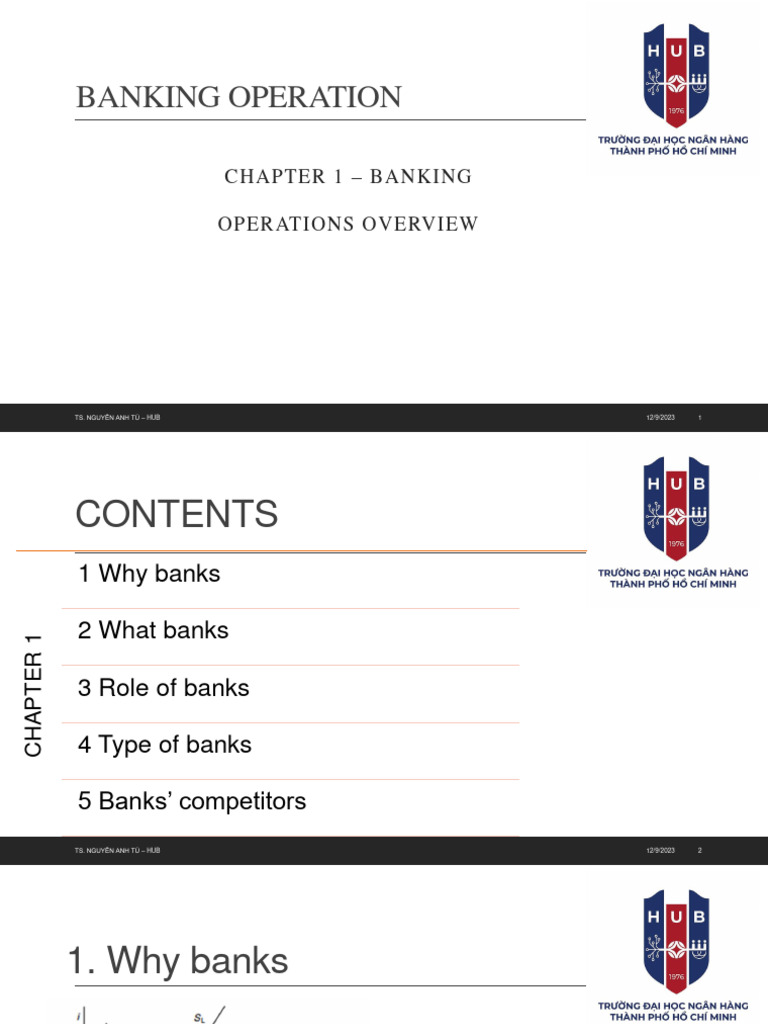 2 - Chapter 1 - Banking Operations Overview | PDF | Banks | Loans
