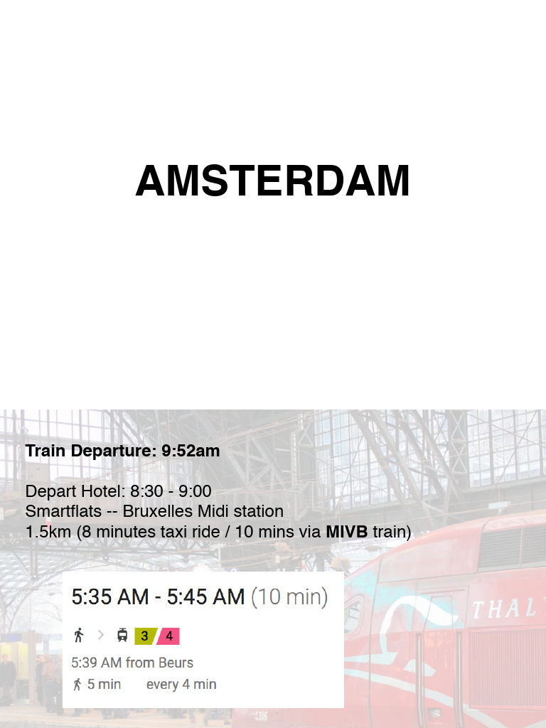 Amsterdam Itinerary | PDF