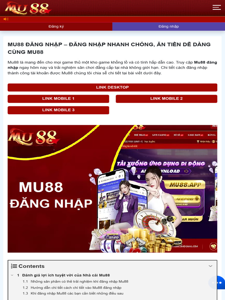 Mu88 Dang Nhap | PDF