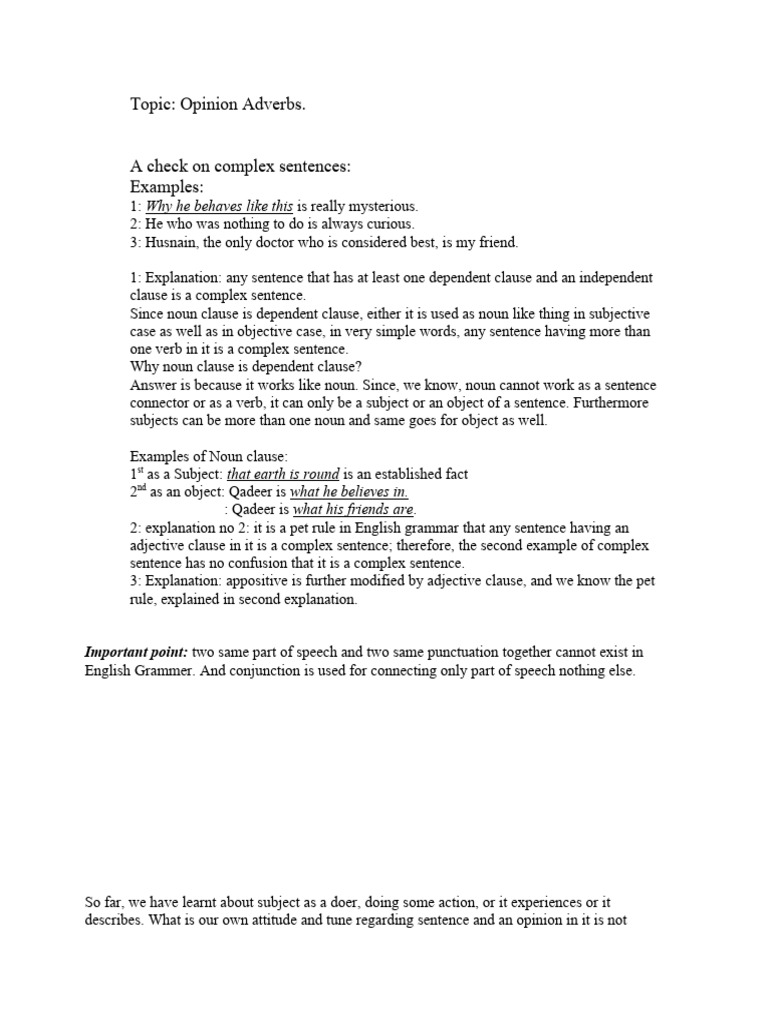 Opinion Adverbs Plus Paragraph Writing. | PDF