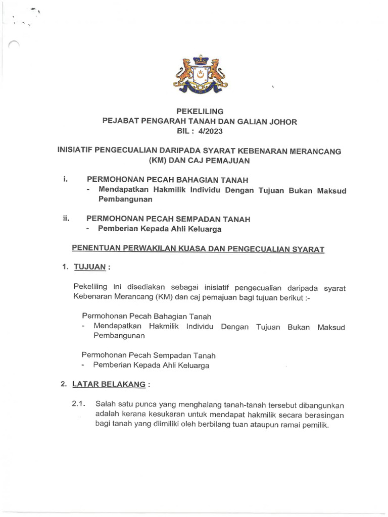 PTG Pekeliling Bil4 2023 | PDF