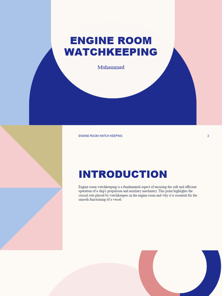 Engine Room Watchkeeping | PDF | Engines | Ships