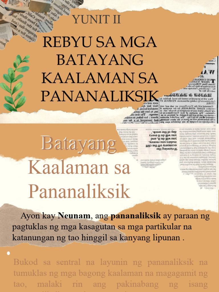 GEC11 YUNIT 2 Rebyu Sa Mga Batayang Kaalaman Sa Pananaliksik | PDF