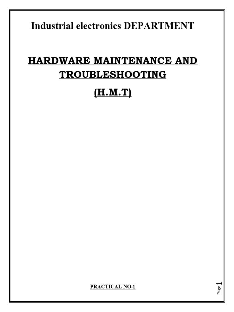 HMT Manual | PDF
