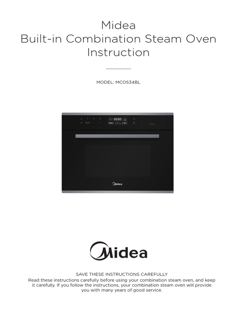 MCOS34BL Midea User Manual | PDF | Ac Power Plugs And Sockets | Oven