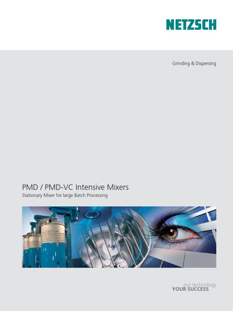 Netzsch PMD PMD Ve Intensive Mixers | PDF | Paint | Chemistry