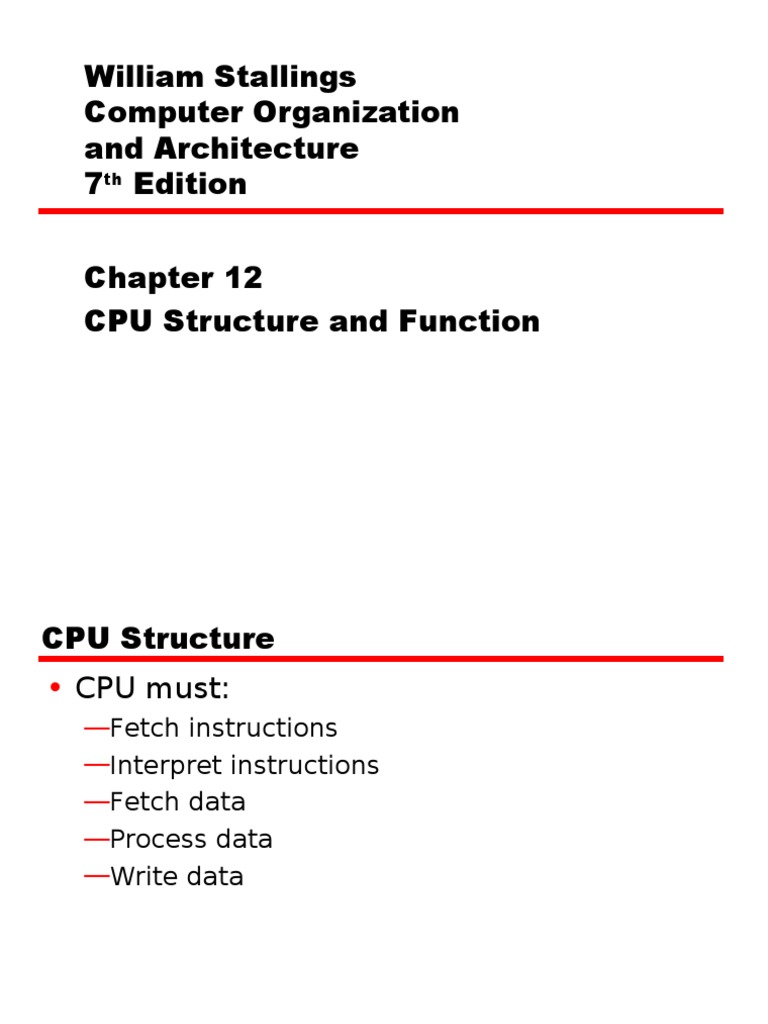 12 - Processor Structure and Function Aswani | PDF