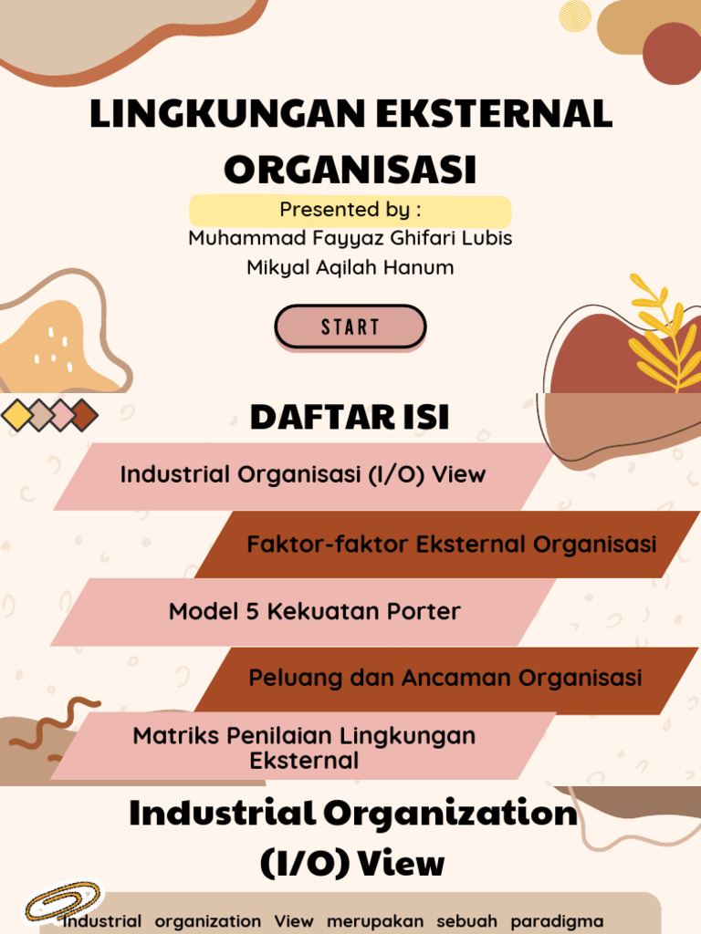 Lingkungan Eksternal Organisasi | PDF