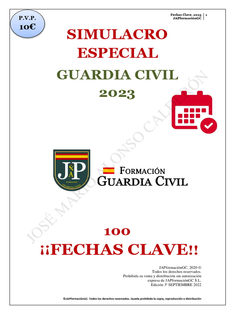 Guardia Civil 2023: Simulacro Especial | PDF