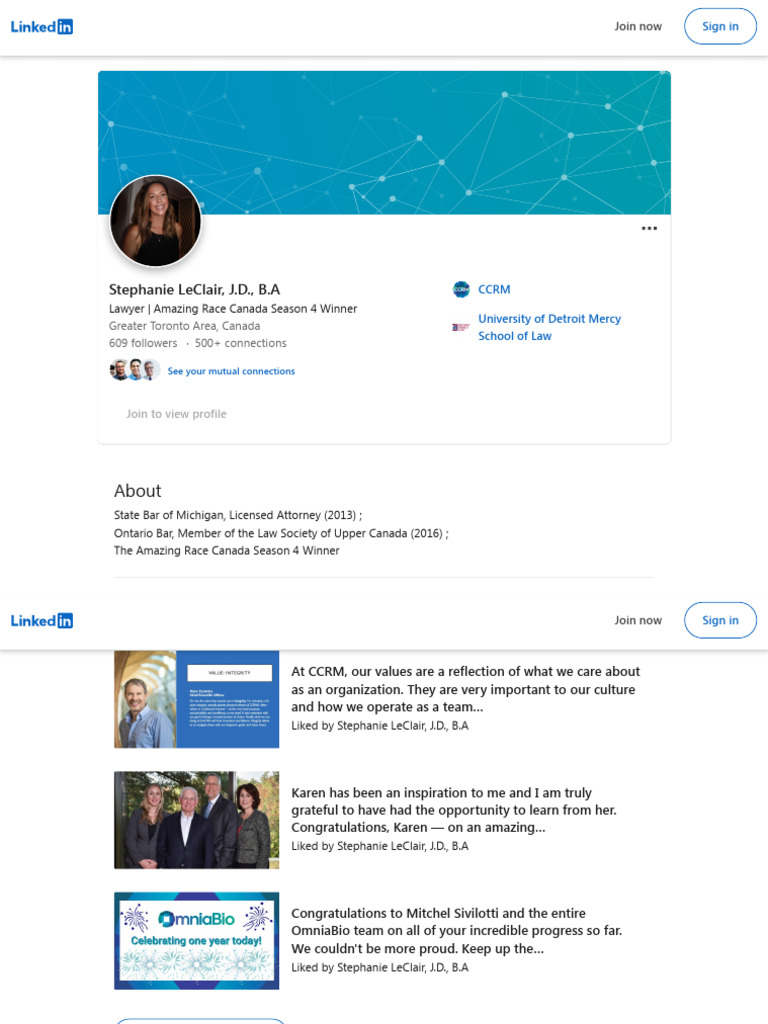 Stephanie LeClair, J.D., B.A - Legal Counsel - CCRM - LinkedIn | PDF