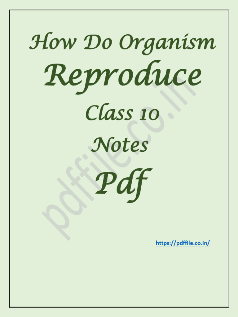How Do Organism Reproduce Notes PDF | PDF