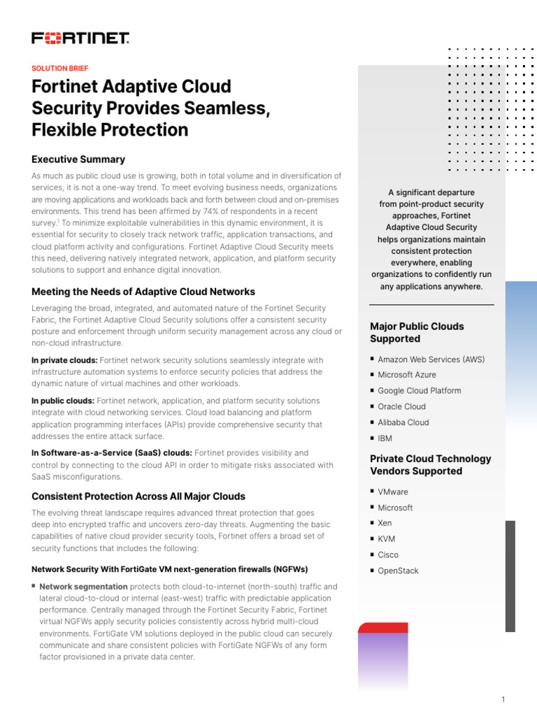 SB Fortinet Dynamic Cloud Security Provides Seamless Flexible ...