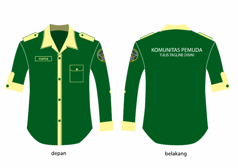 Template Kemeja PDL Format PSD | PDF