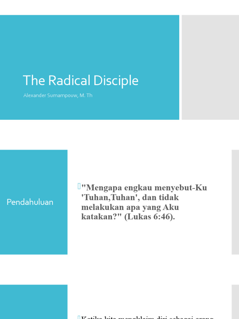 The Radical Disciple STT RAI Batam | PDF