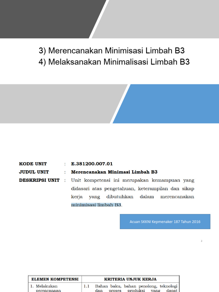2-3 Rencana Dan Pelaksanaan Minimisasi Limbah B3 | PDF