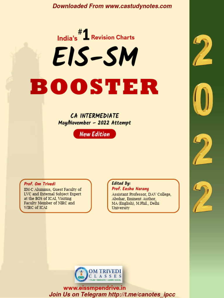 EIS SM Booster Antim Prahar Charts 2022 23 | PDF | Internal Control | Risk