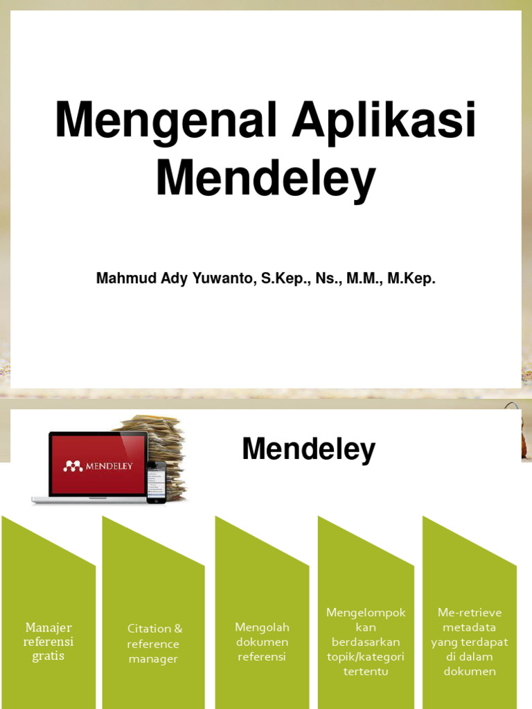 TM.9 Mengenal Aplikasi Mendeley | PDF
