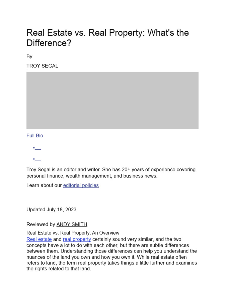 Real Estate System | PDF