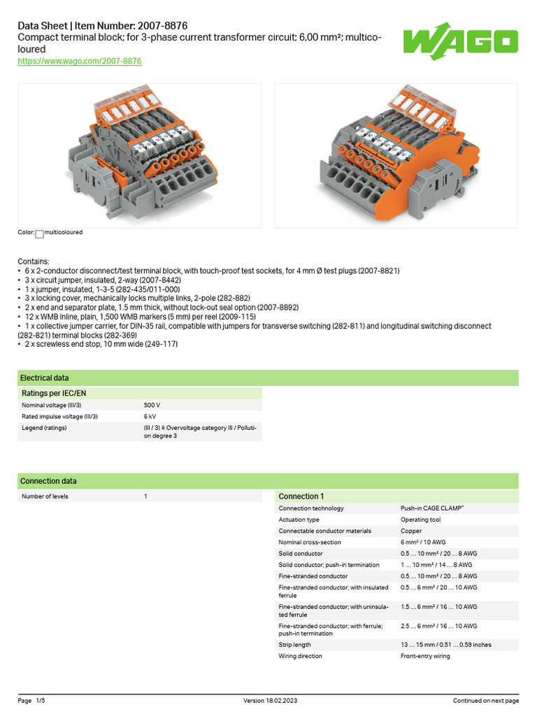 WAGO - 2007 8876en WAGO | Download Free PDF | Electrical Connector ...