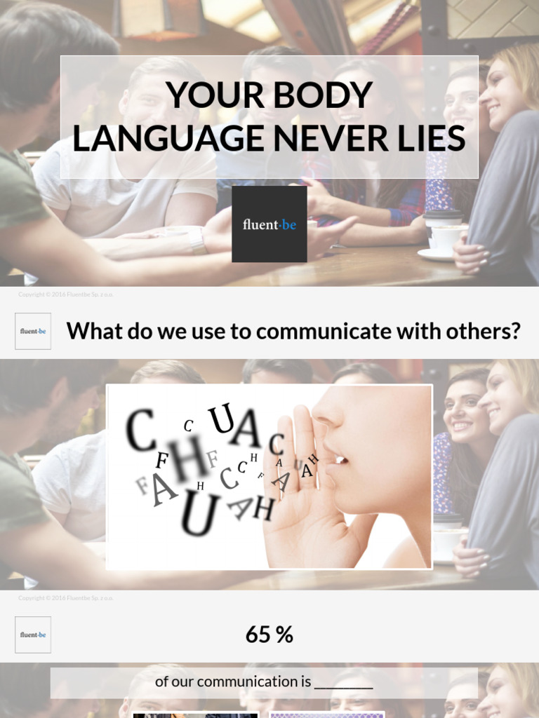 Your Body Language Never Lies | PDF | Communication | Human Communication