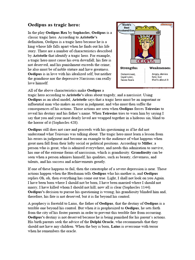 Oedipus As Tragic Hero | PDF | Tragedy | Sophocles
