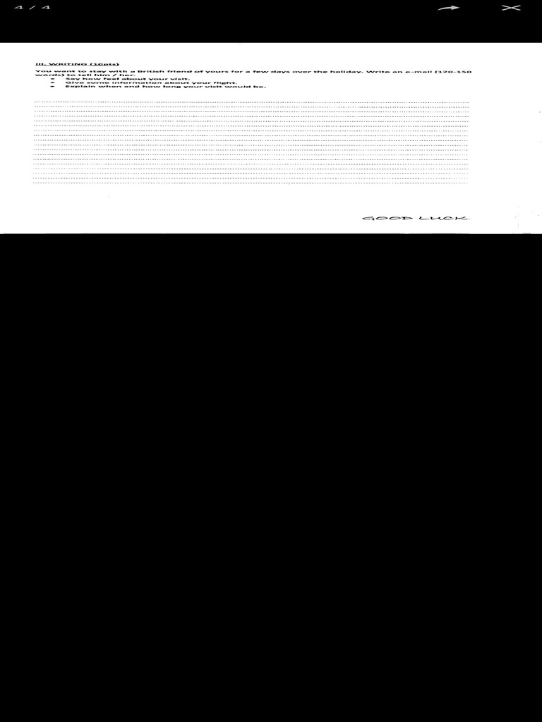 Test 1 Model 2 - English Common Core Second Term - AlloSchool 4 | PDF ...