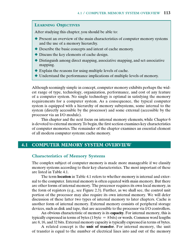9 - Computer Memory System Overview Cache Memory Principles | PDF ... 9 - Computer Memory System Overview Cache Memory Principles | PDF ...
