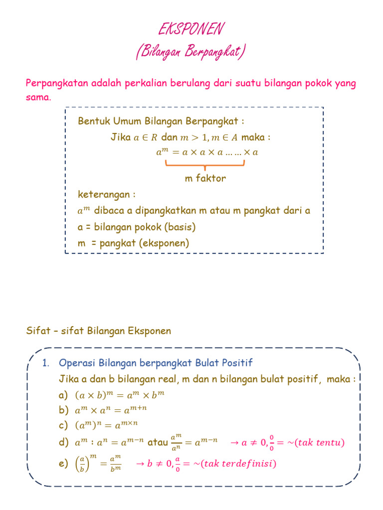 Materi Eksponen Pdf