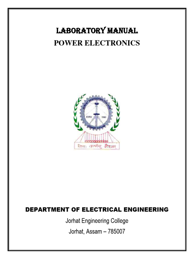 Power Electronics Lab Manual | PDF | Rectifier | Power Electronics