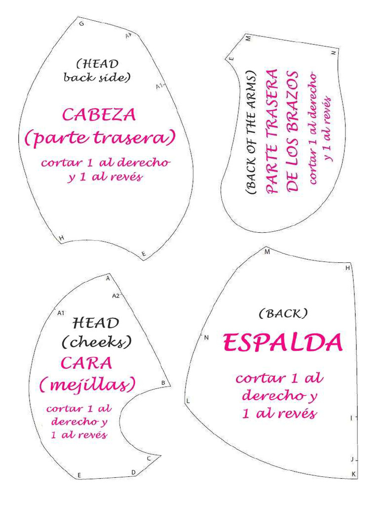 Patrones Oso Peluche ESPAÑOL-1 | PDF