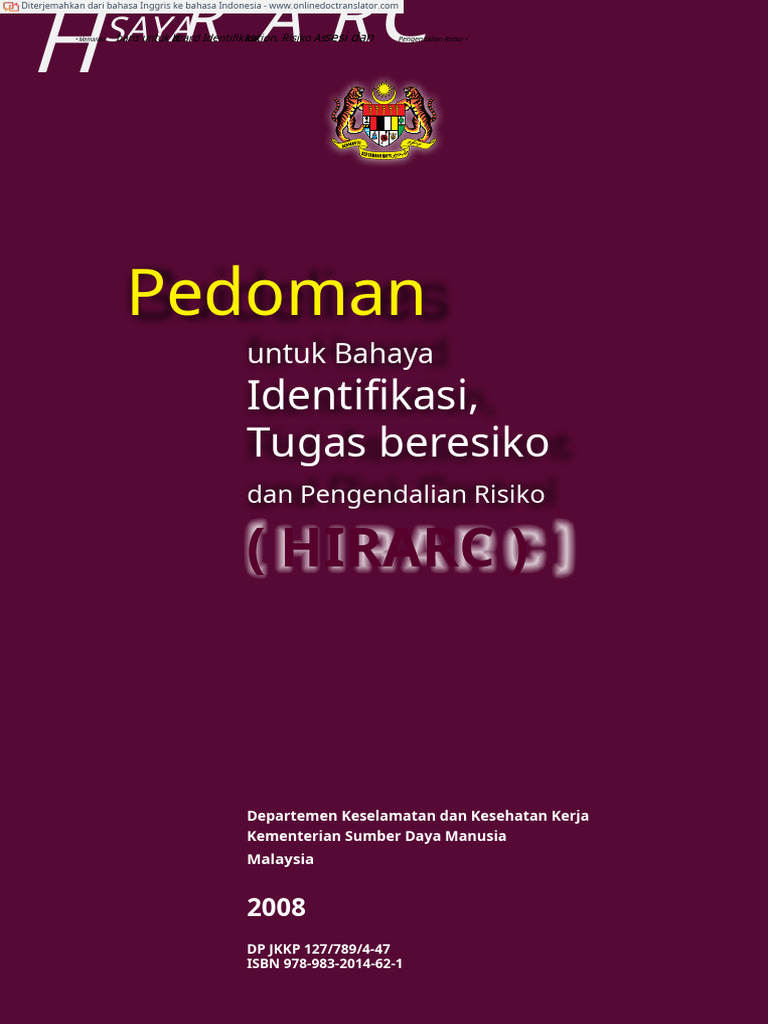 Pedoman HIRARC untuk K3 di Tempat Kerja | PDF | Komputer